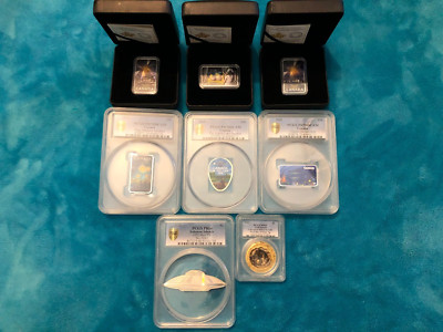PCGS Graded Silver UFO coins, 2018 Falcon Lake inncident PR70DCAM 1 of ...