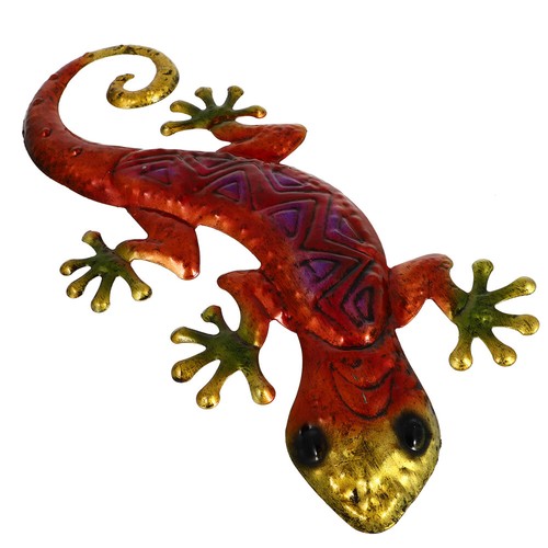 1pc Gecko Hanging Pendant Wall Art Craft Iron Gecko Wall Decoration for ...