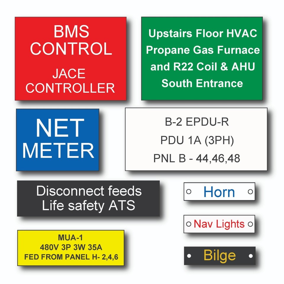 Engraved Electrical Panel Labels, Phenolic Labels, Breaker Box Labels ...