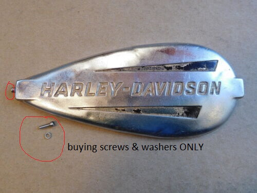 Harley parts 1940-46 tank emblem mount screws & lock washers ...