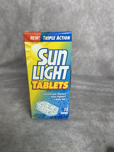 Vintage 1998 Sunlight Dishwasher Tablets (15) Triple Action ...