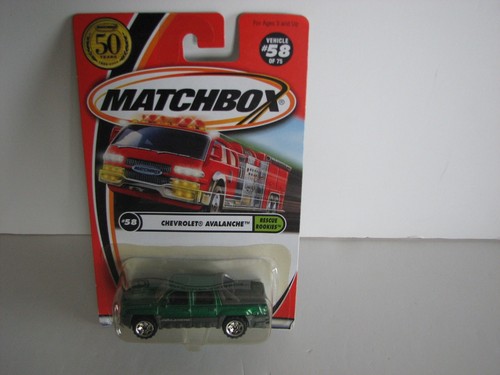 MATCHBOX 1/64 #58 CHEVY AVALANCHE W/50th Anniversary LOGO 2002 NEW On ...