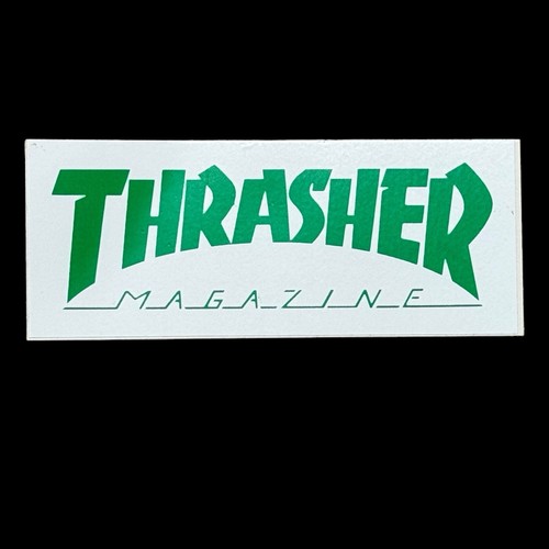 Vintage 1980’s Thrasher Magazine Sticker in White & Green | eBay