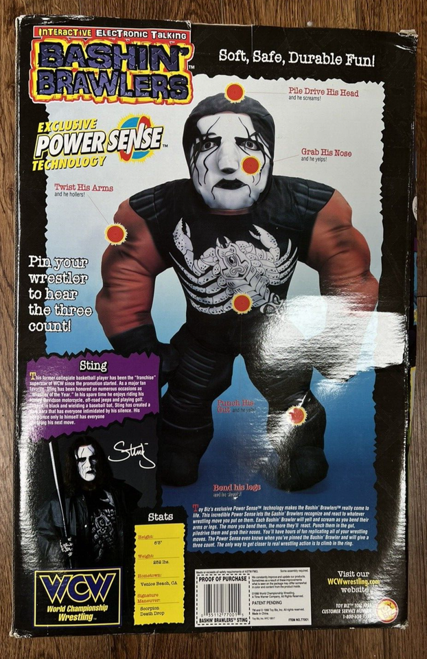 WCW wrestling superstars STING bashin' brawlers NEW IN BOX SEALED | eBay