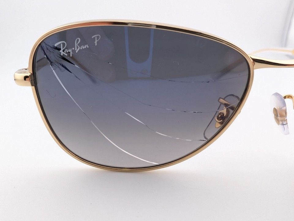 Ray-Ban Sunglasses, Polarized Lenses, RB 3733 001/78 3P Gold, 56-17-145 ...