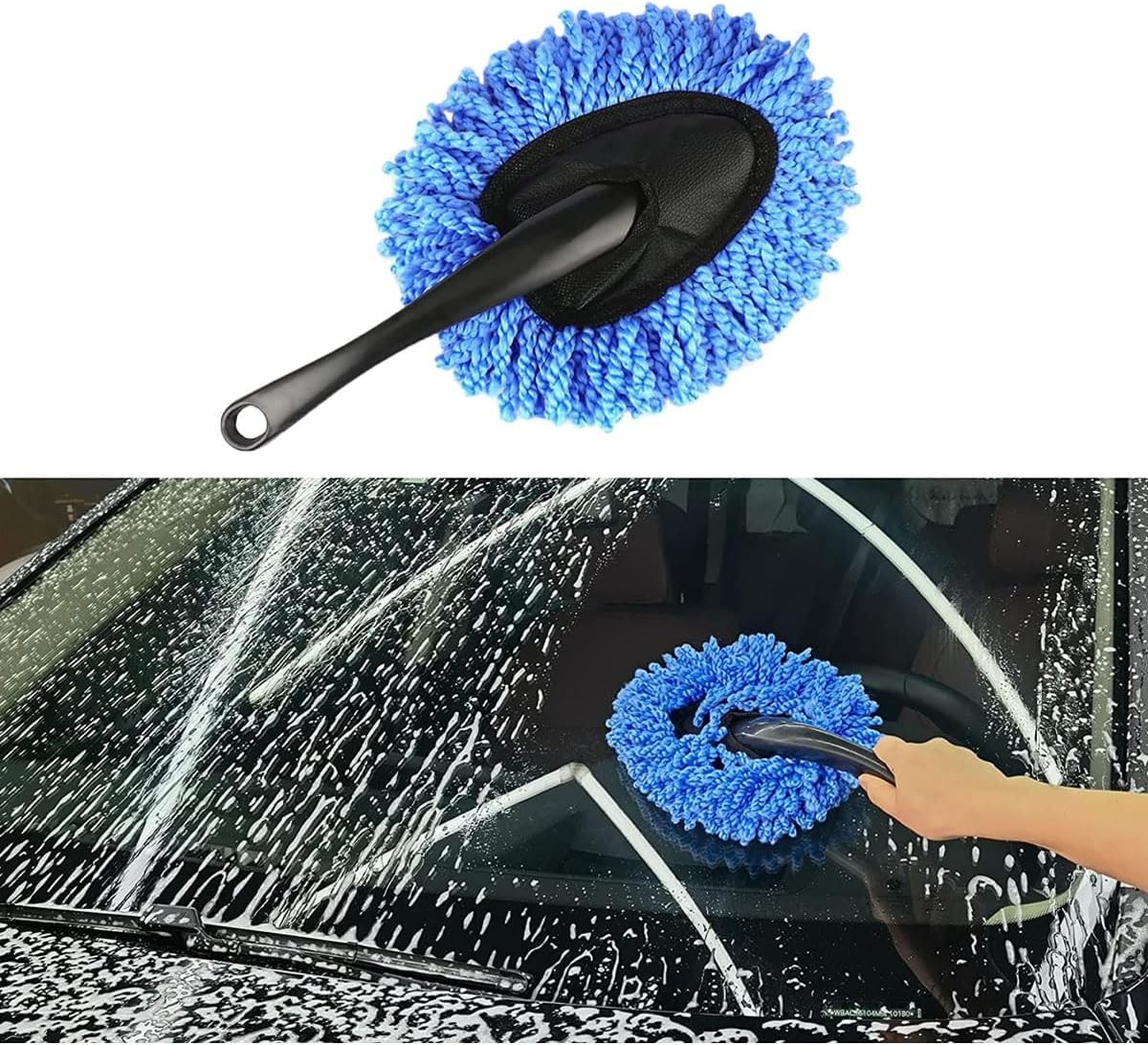 Ziciner 1 PC Super Soft Microfiber Car Duster Brush, Premium Auto Blue ...