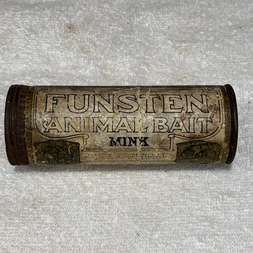 Vintage Funsten Mink Lure Bottle & Shipping Tube Trapping | eBay