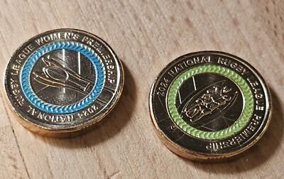 In Hand -2024 NRL and NRLW $2 Collectable coloured coins - 2 Coins ...