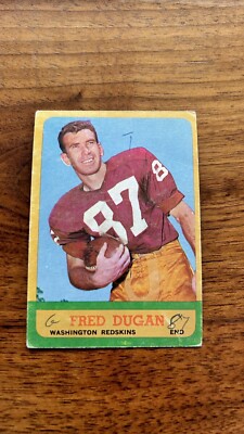 1963 Topps Fred Dugan Washington Redskins #161 | eBay