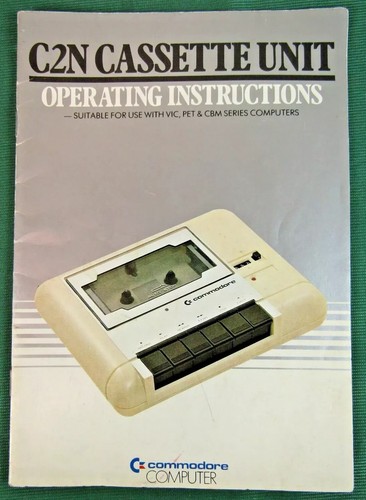 Commodore INSTRUCTION BOOK Only C2N Cassette Unit VIC, PET & CBM ...