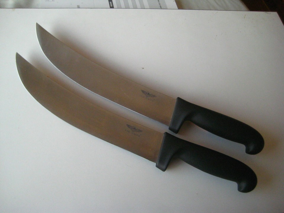 10 9 1/2 inch and 10 12 inch professional butcher/cimeter knife (New ...