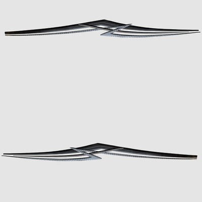 Larson Boat Graphic Hull Decals Gray Checker 05730894 - Set of 2 | eBay