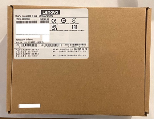 Lenovo Thinkpad 40AY0090UK Universal USB-C Dock - Black for sale online ...