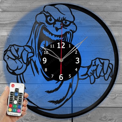 LED Vinyl Clock Ghostbusters Light Vinyl Record Wall Clock Decor Home ...