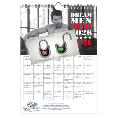 Sexy Dream Men Kalender für 2026 Planer DIN A4 Erotik Männer Mann ...
