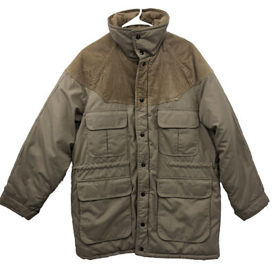 VTG St Johns Bay Field Coat Heavy Jacket Corduroy Collar Utility ...