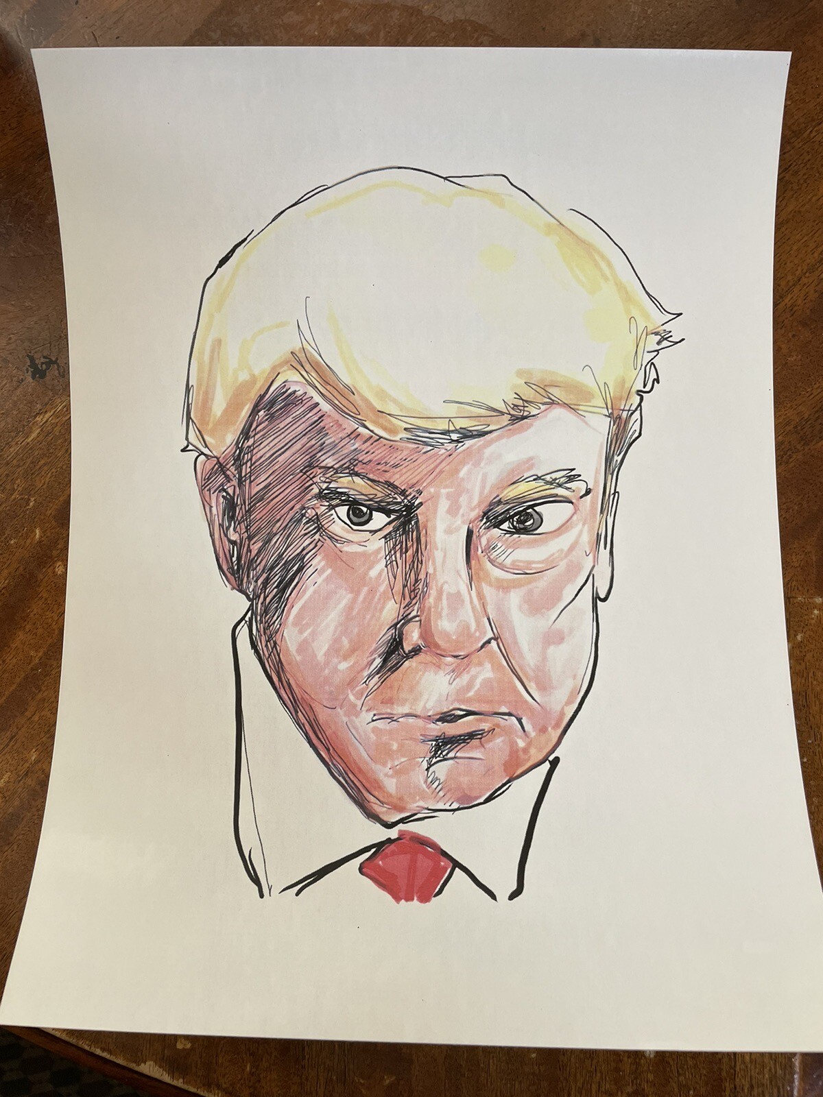 Donald Trump Mugshot Booking Photo Art Print 8.5x11 sketch, digital ...