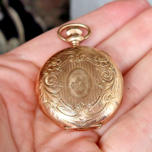 Vintage Antique Elgin Hunter's Case Gold Filled Wind Up Pocket Watch ...