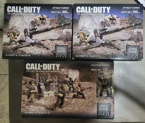 Mega Bloks Construx Call of Duty Platoon Patrol Attack Turrent World ...