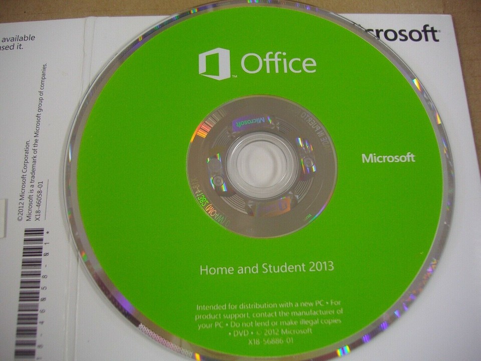 Microsoft Office 2013 Home and Student Full DVD Version for Win 7/8/10 ...