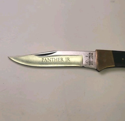 VINTAGE COMPASS JAPAN 571 PANTHER JR LOCKBACK FOLDING HUNTER BOWIE ...