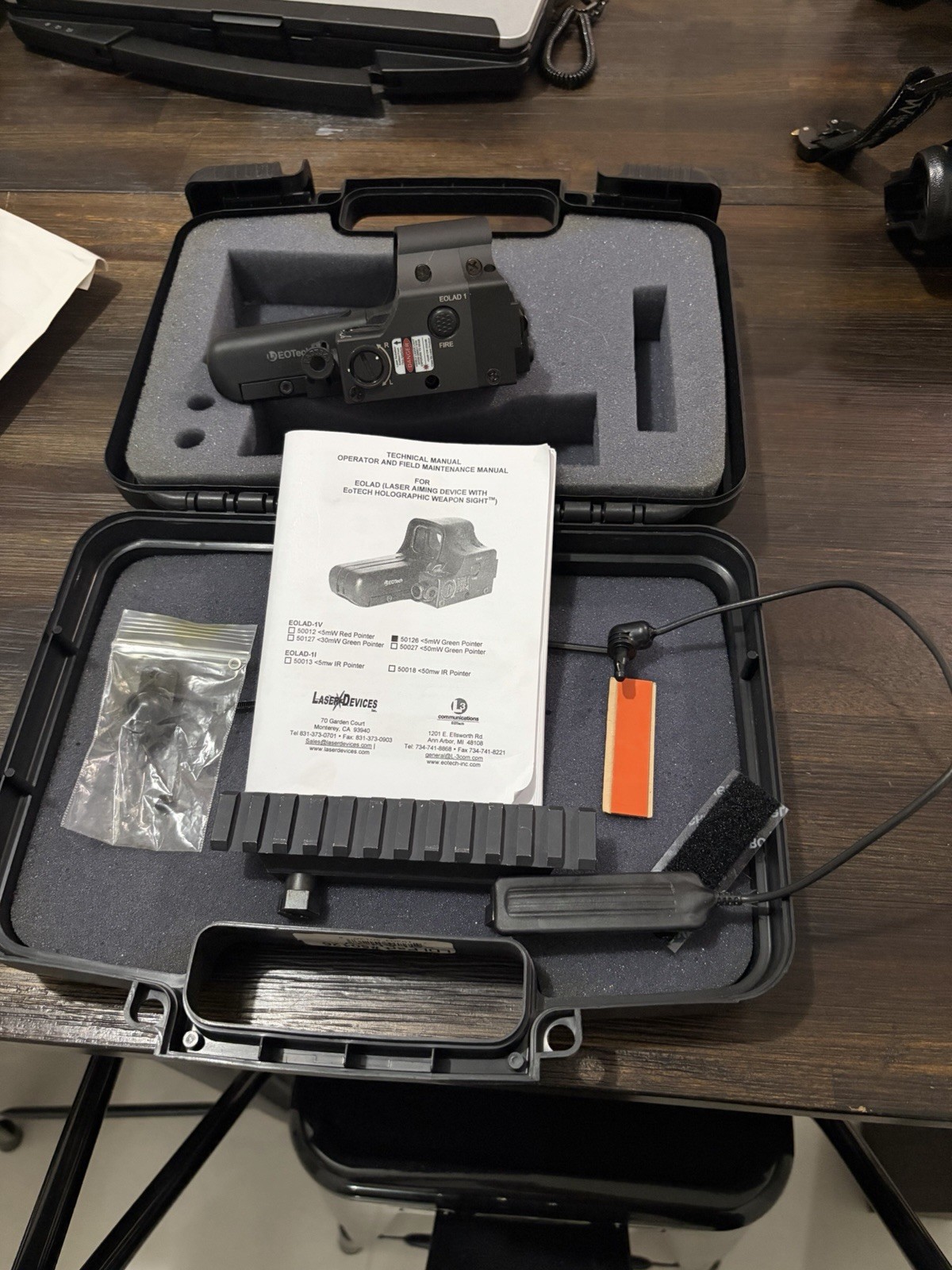 EXTREMELY RARE Eotech Eolad 1v Holographic Sight Green Laser Combo | eBay