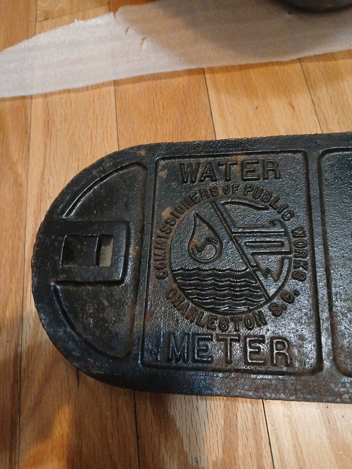 Primitive Cast Iron Water Meter, Cover, Charleston, S. C. -BY Ford ...