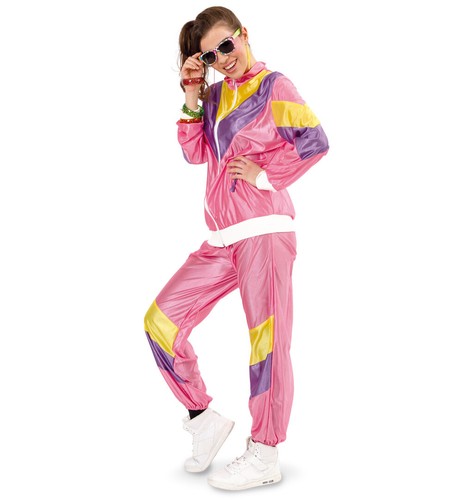 Jogginganzug Retro 80er Jahre Sportanzug Gymnastikanzug Assi-Anzug ...