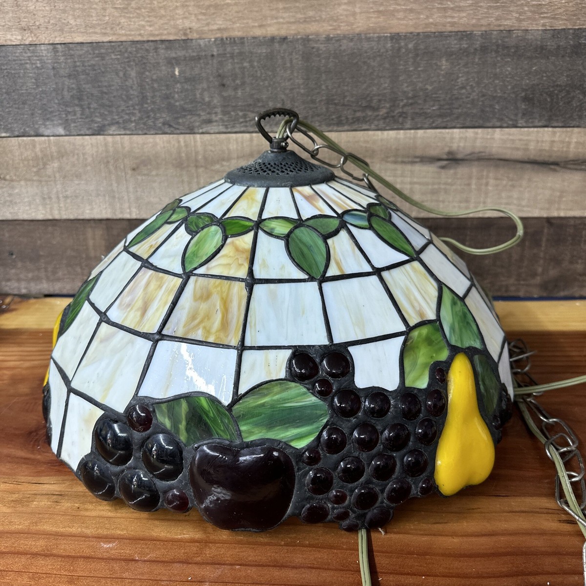 Ripe Fruit 3 Light Tiffany Style Glass Pendant | Shelly Lighting