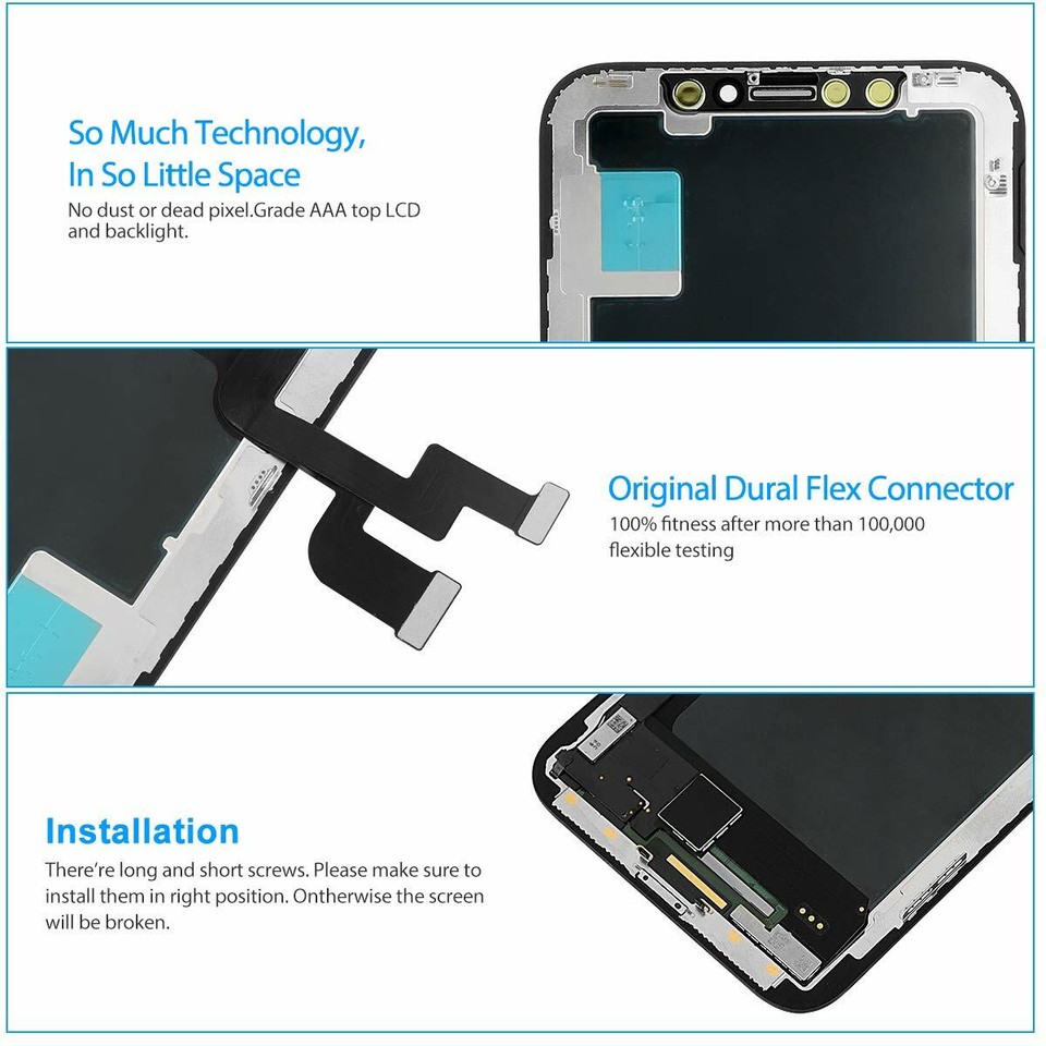 For iPhone Screen Replacement LCD OLED Display Touch Digitizer Assembly ...