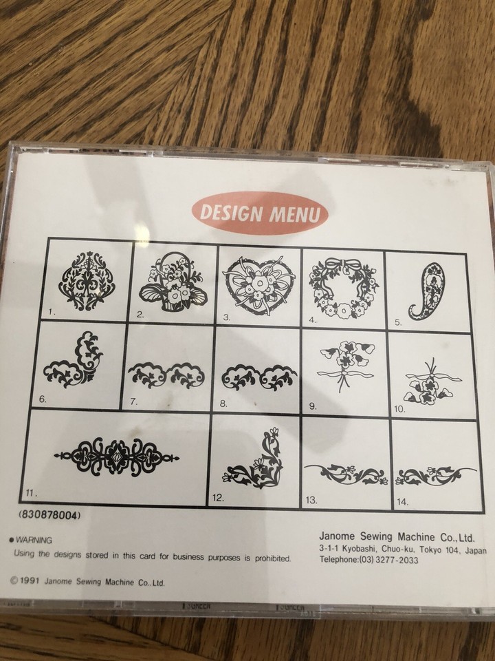 janome memory craft 9000 cards #6 | eBay