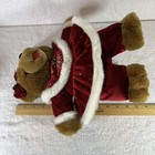 Teddy Bear with Tags 13" Snowflake Friends Tan Brown Red Santa Suit ...
