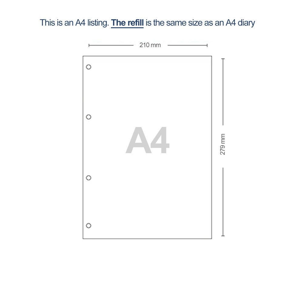 A4 Refill 2026-27 for Large Organiser | Week two Pages/ Week View ...