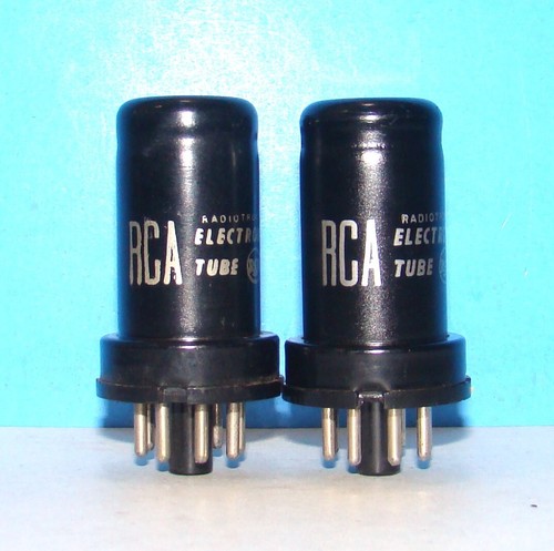 6SG7 RCA vintage radio audio metal amplifier vacuum 2 tubes valves ...