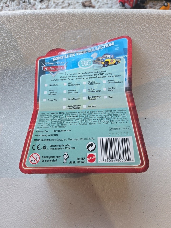 New in package- DISNEY PIXAR CARS FINAL LAP COLLECTION SKIP RICTER #103 ...