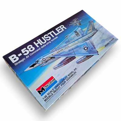 1985 Monogram B-58 Hustler Strategic Air Command Bomber 1:48 Scale Kit ...