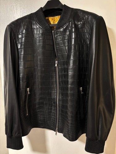 Genuine Alligator Jacket Italian Designer Fredo Ferrucci mens Size 44 ...