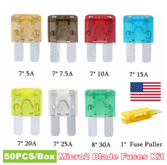30/140pcs ATR Micro2 Blade Fuses Assorted Kit Car 30A 25A 20A 15A 10A 7 ...