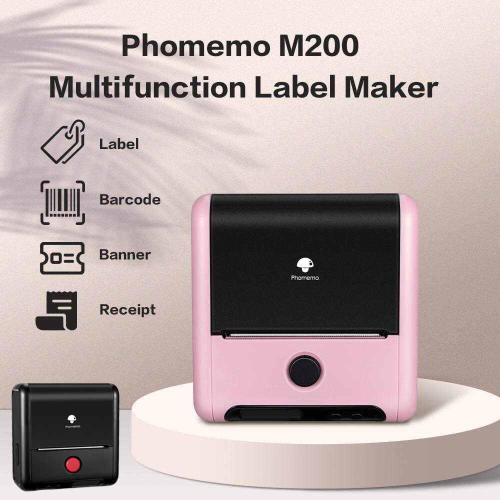 Phomemo M200 Mini Thermal Label Maker Bluetooth Wireless Inkless ...