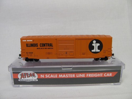 N SCALE ATLAS 50' PRECISION DESIGN SMOOTH SIDE BOXCAR ILLINOIS CENTRAL ...