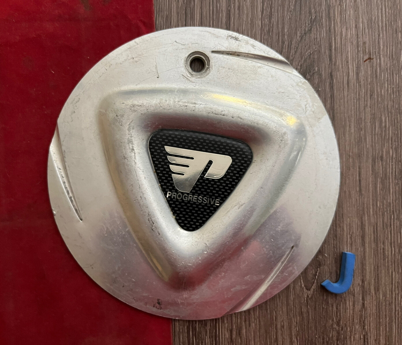 #J (1) Progressive Custom Wheel Center Cap Aluminum Triangular