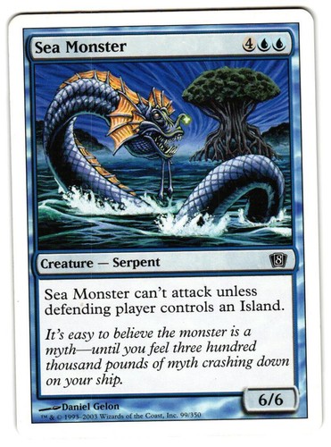 Magic_the_gathering 8th Edition Sea Monster #99 2003,MTG,LP Common | eBay