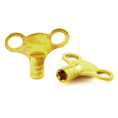 2pc Radiator Keys Brass Bleed Plumbing Bleeder Key Air Vent Central ...