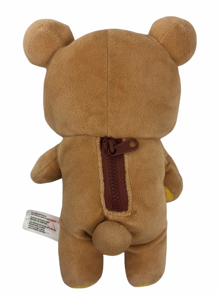 San-X Rilakkuma 9" Kawaii Teddy Bear Plush Zipper Pouch on Back Made ...