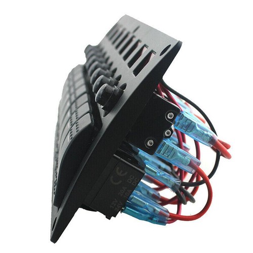 8 Gang Rocker Switch Panel Car Marine Boat Houseboat Circuit Led ...