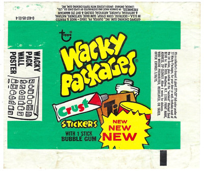 1974 Wacky Packages 9th Series WAX PACK WRAPPER w/wall poster ad 0-407 ...