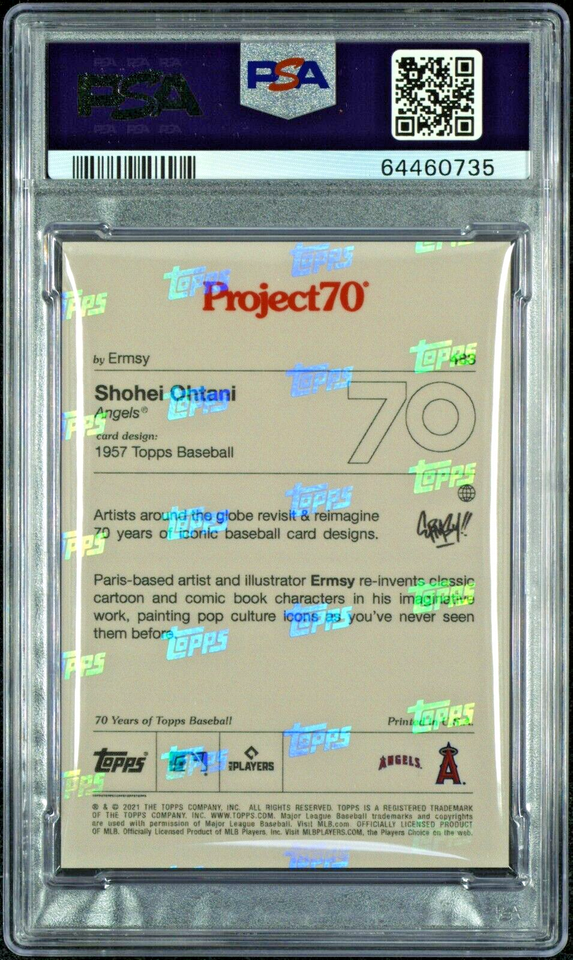 2021 Shohei Ohtani Topps Project 70 #483 Ermsy Super Mario Style PSA 9 ...