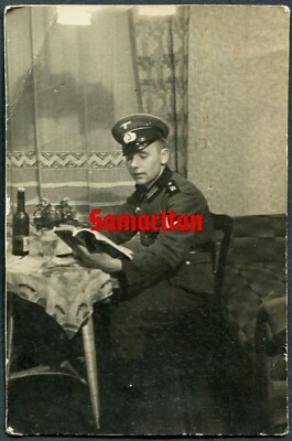 H3/1 WW2 ORIGINAL PHOTO OF GERMAN WEHRMACHT SOLDIER READING BOOK | eBay UK