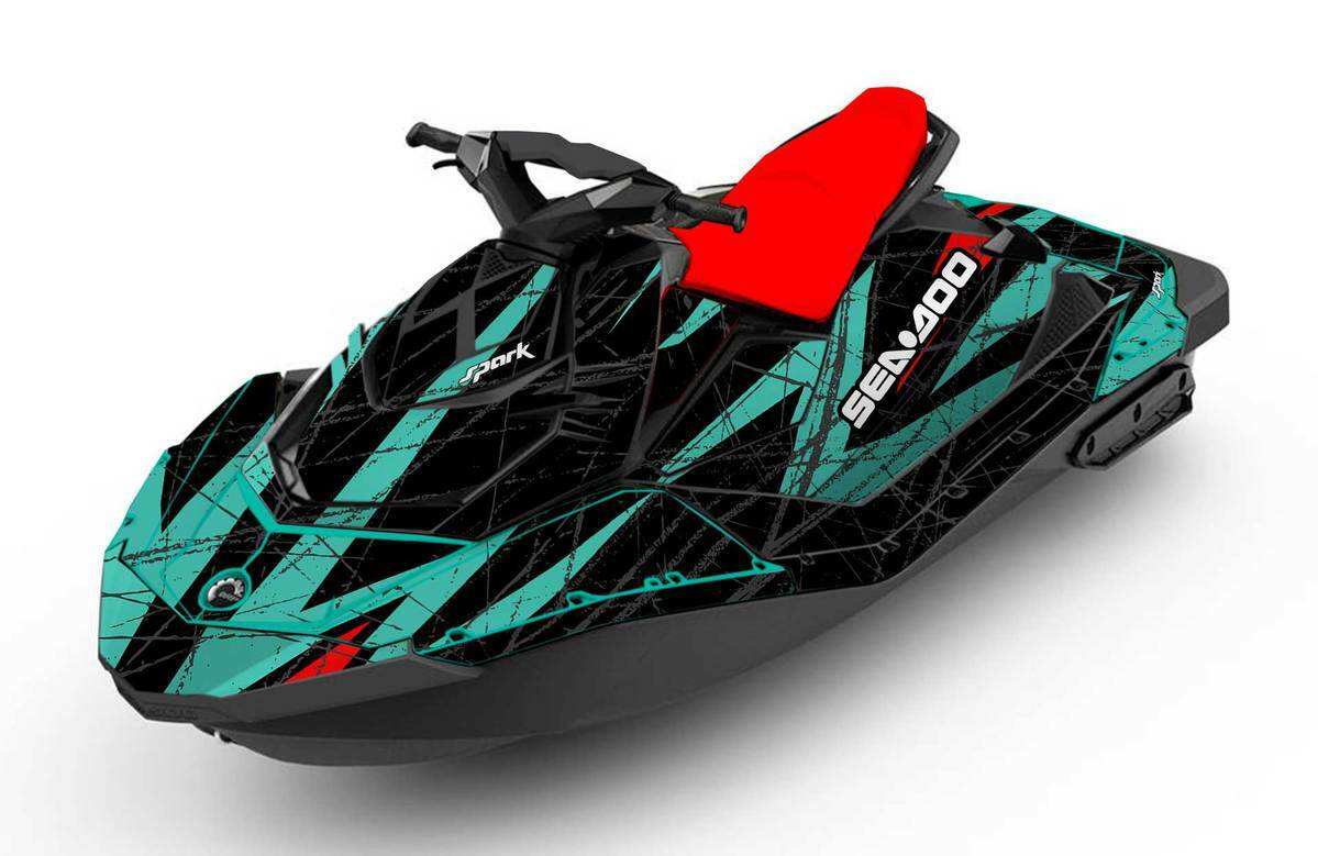 SEADOO SPARK trixx GRAPHIC KIT wraps 2up + 3up Jet Ski SEA DOO Decal ...
