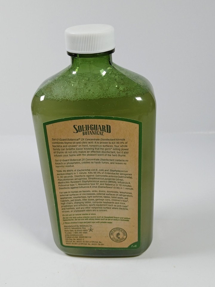 Melaleuca SOL-U-GUARD Botanical Disinfectant Concentrate Cleaner 16 oz ...